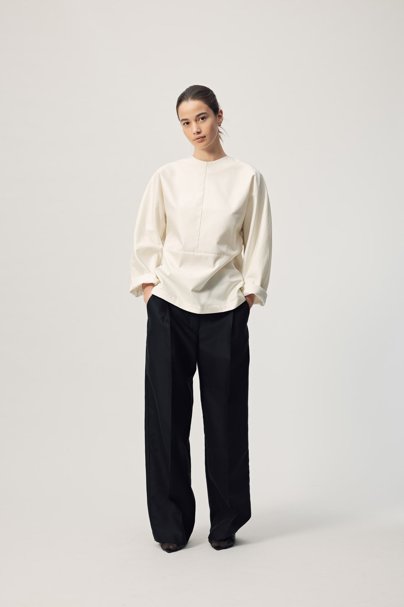 Gregory Sonop Top AW26 Parchment High Density Satin | Elegant silk ...